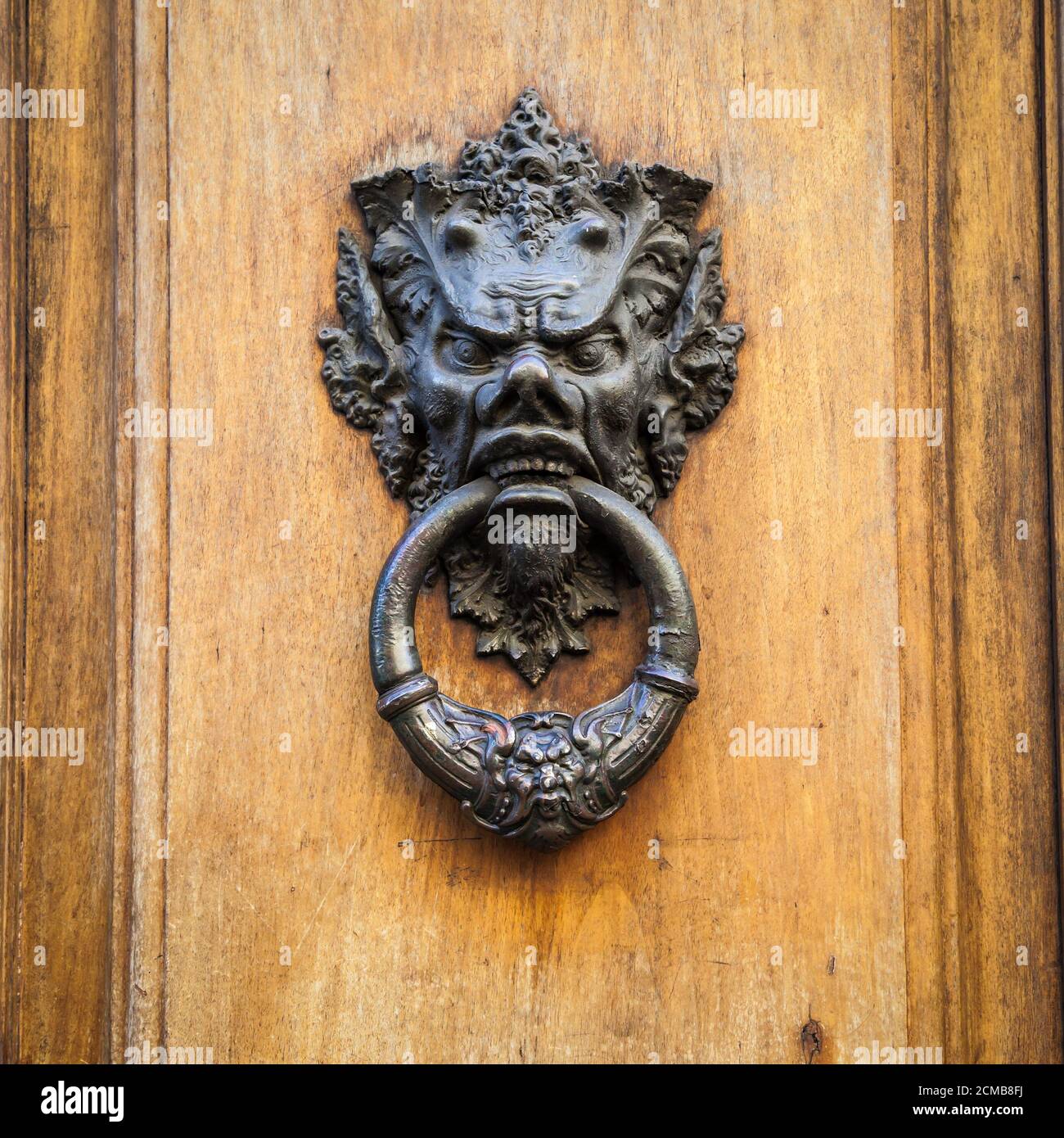 Devil Head Door Knocker Stock Photo - Alamy