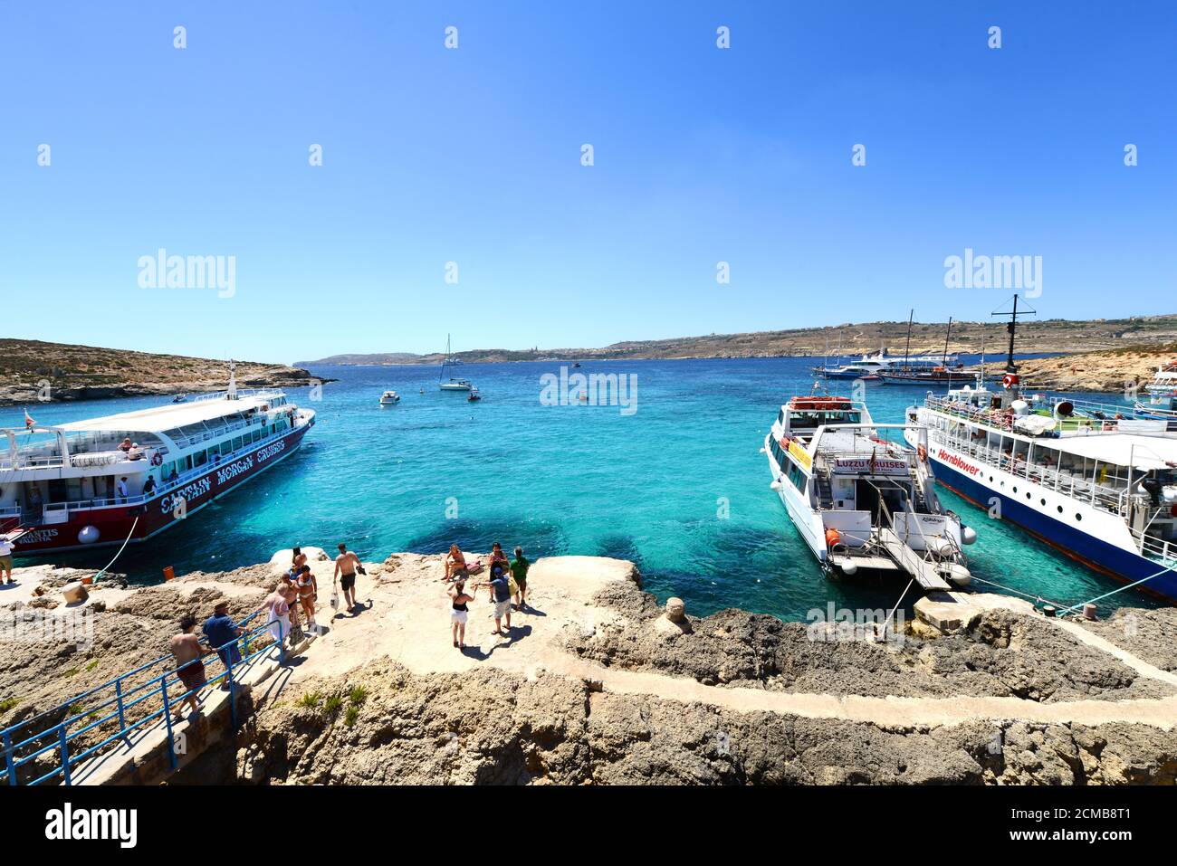 The Blue Lagoon in Comino, Malta Stock Photo - Alamy