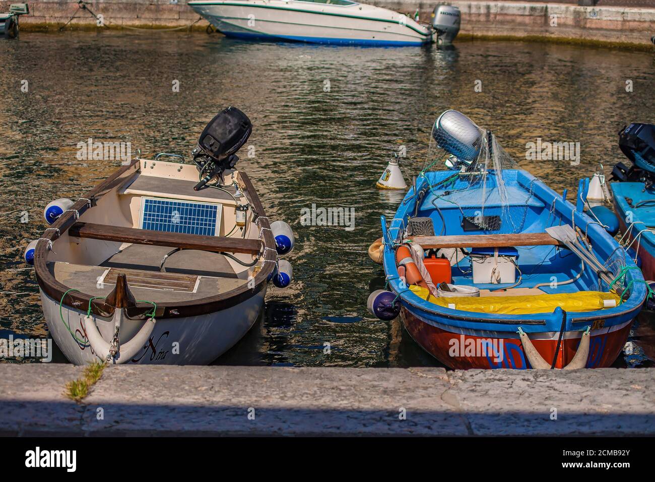 Colored boat detail 2 Stock Photo - Alamy