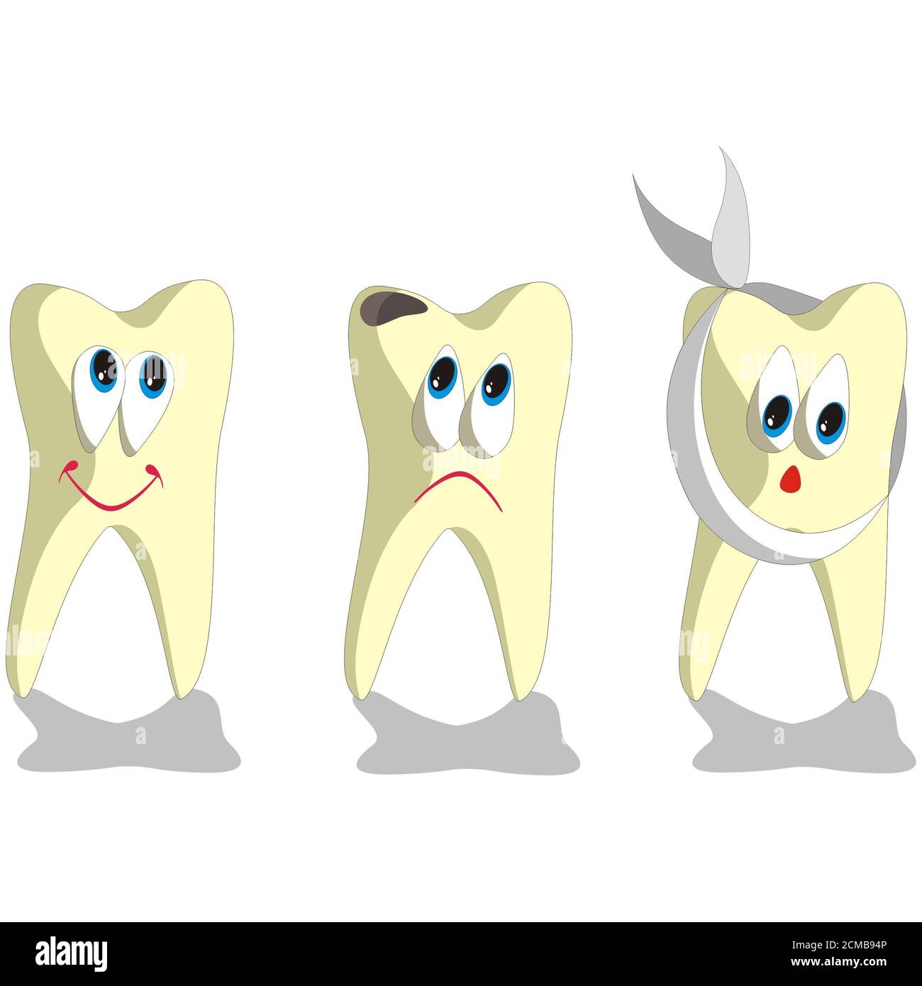 Tooth cartoon set 001 Stock Photo - Alamy