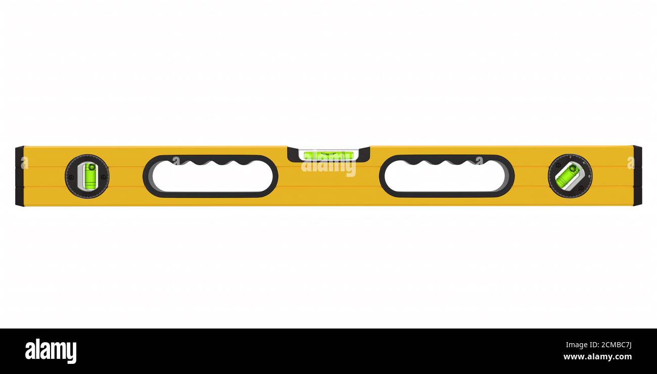 Building spirit level tool isolated on white with clipping path Stock ...