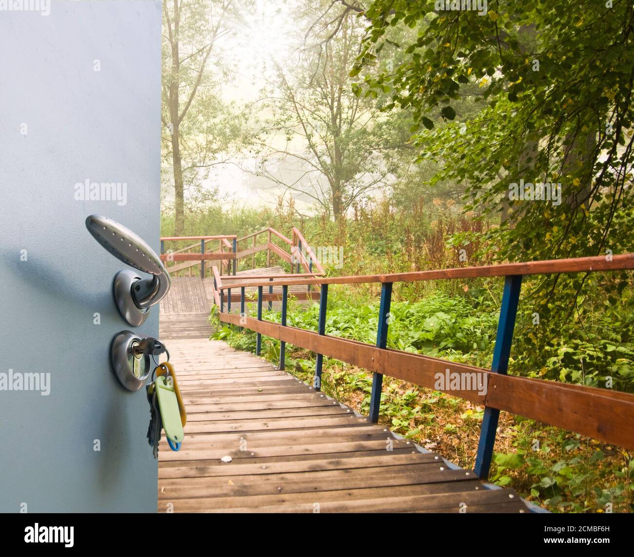 open door ladder Stock Photo - Alamy
