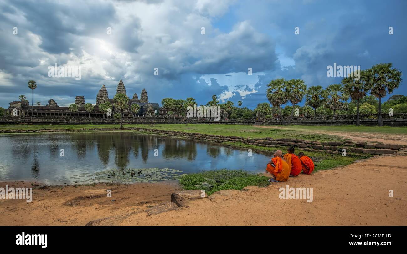 Sunset over Angkor Wat Stock Photo - Alamy