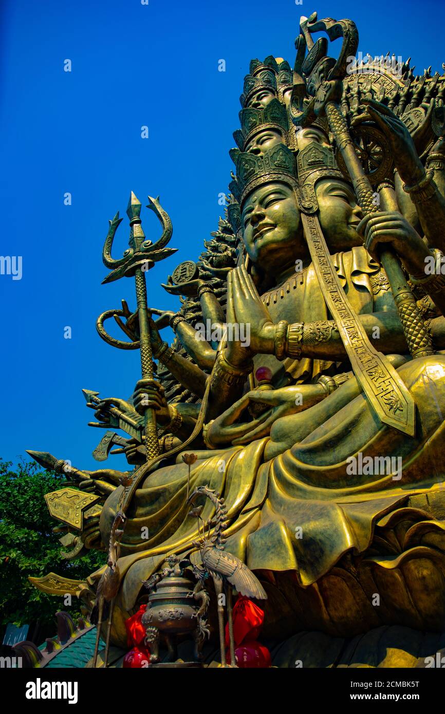 A Goddess of Mercy with a 1000 arms at Suoi Tien park in Ho Chi Minh ...