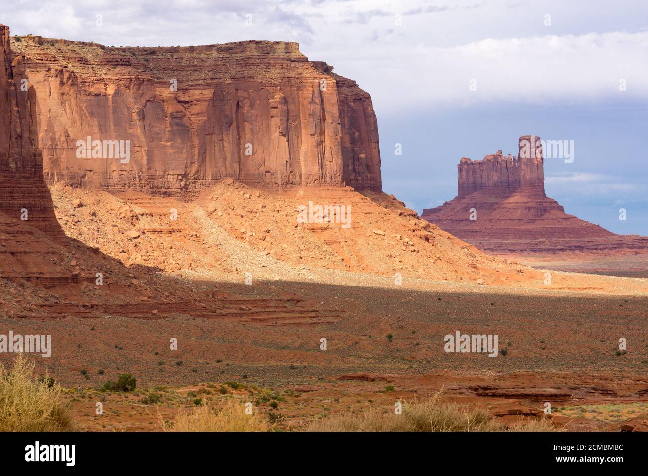 Monument Valley imposing rock structures of geological rock outcrops in ...