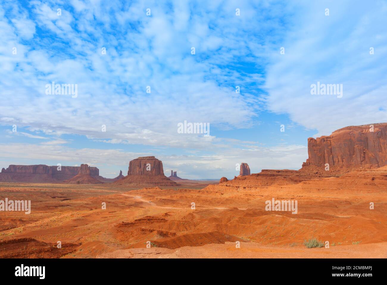 Monument Valley imposing rock structures of geological rock outcrops in ...