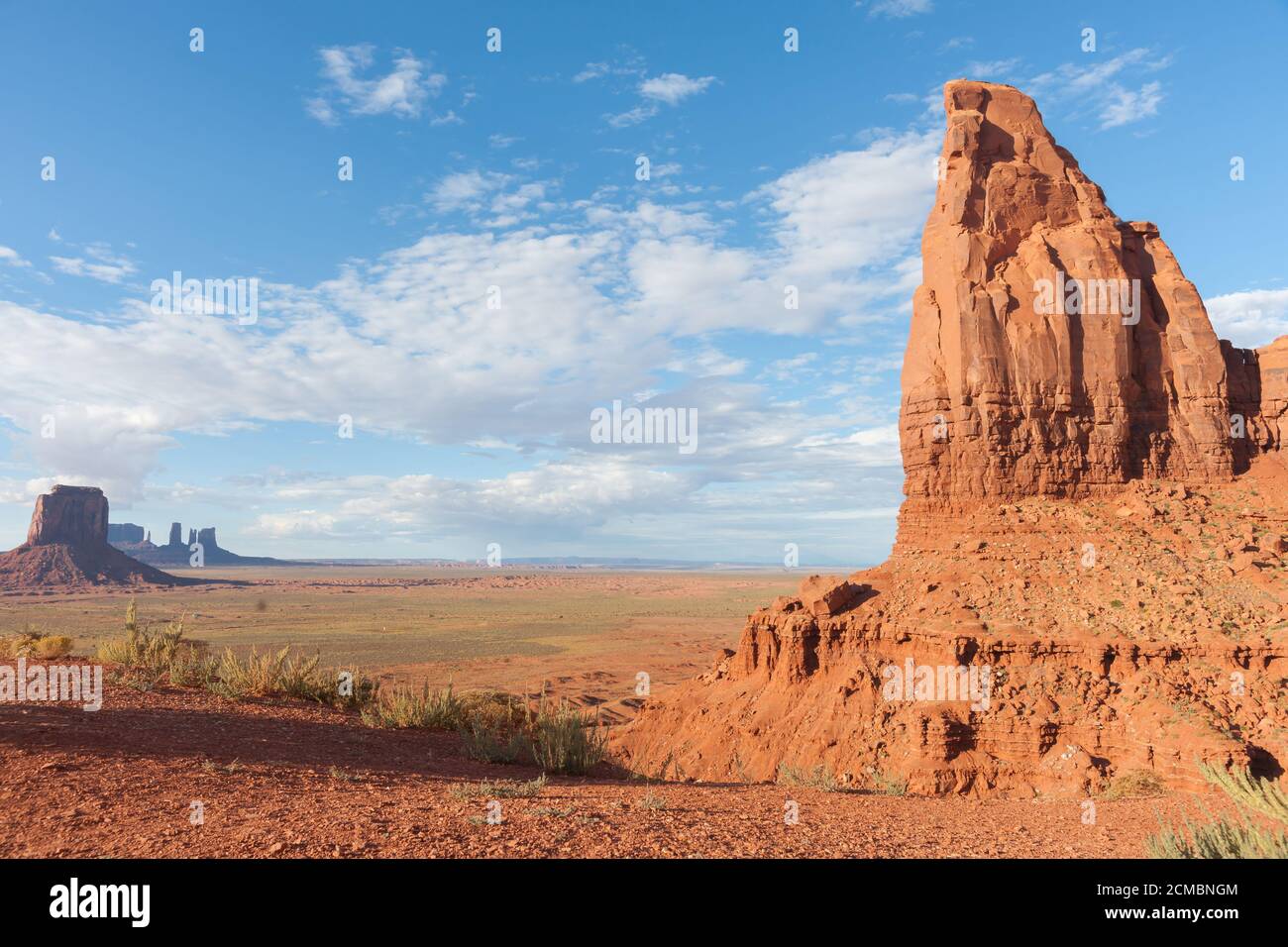 Monument Valley imposing rock structures of geological rock outcrops in ...