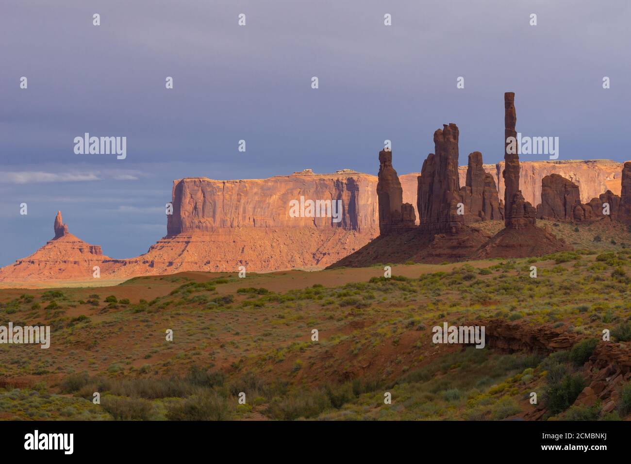 Monument Valley imposing structures of geological rock outcrops in ...