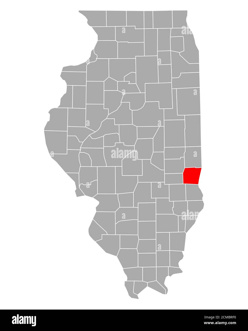 Map of Clark in Illinois Stock Photo - Alamy