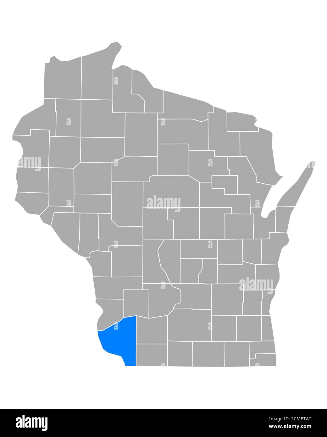 Map of Grant in Wisconsin Stock Photo - Alamy