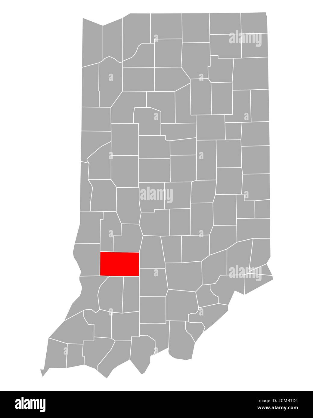 Map of Greene in Indiana Stock Photo - Alamy