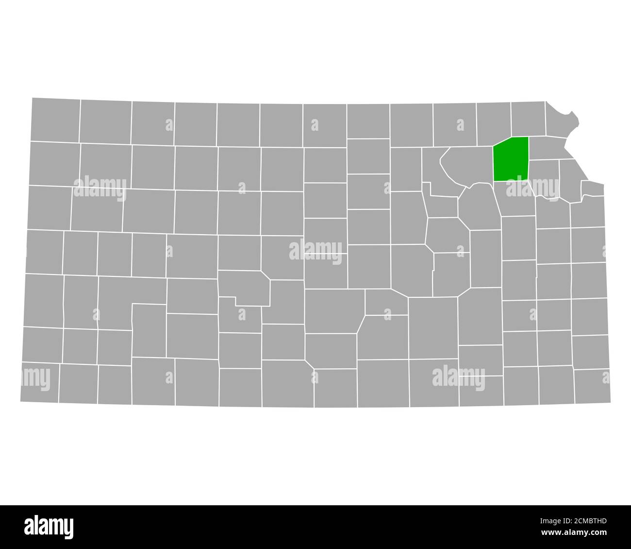 Map of Jackson in Kansas Stock Photo - Alamy