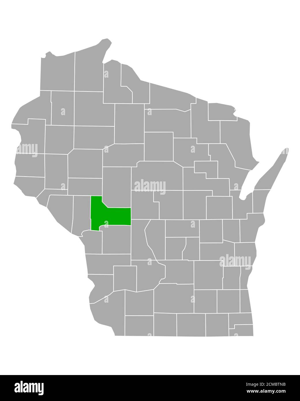 Map of Jackson in Wisconsin Stock Photo - Alamy