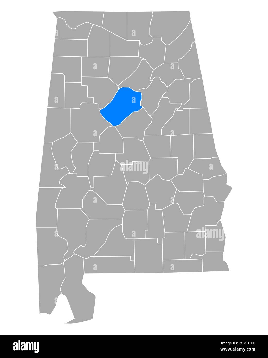 Map of Jefferson in Alabama Stock Photo - Alamy