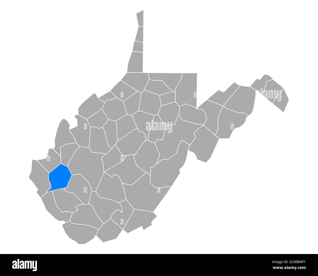 Map of Lincoln in West Virginia Stock Photo - Alamy