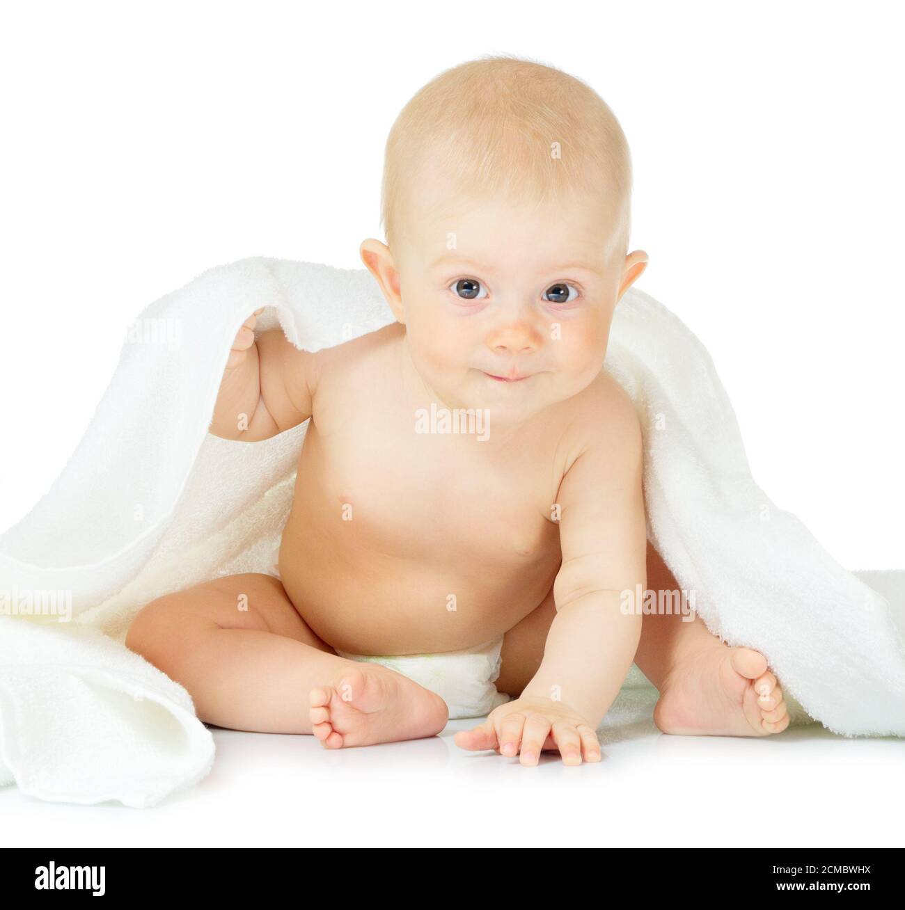 Little baby isolated on white Stock Photo - Alamy