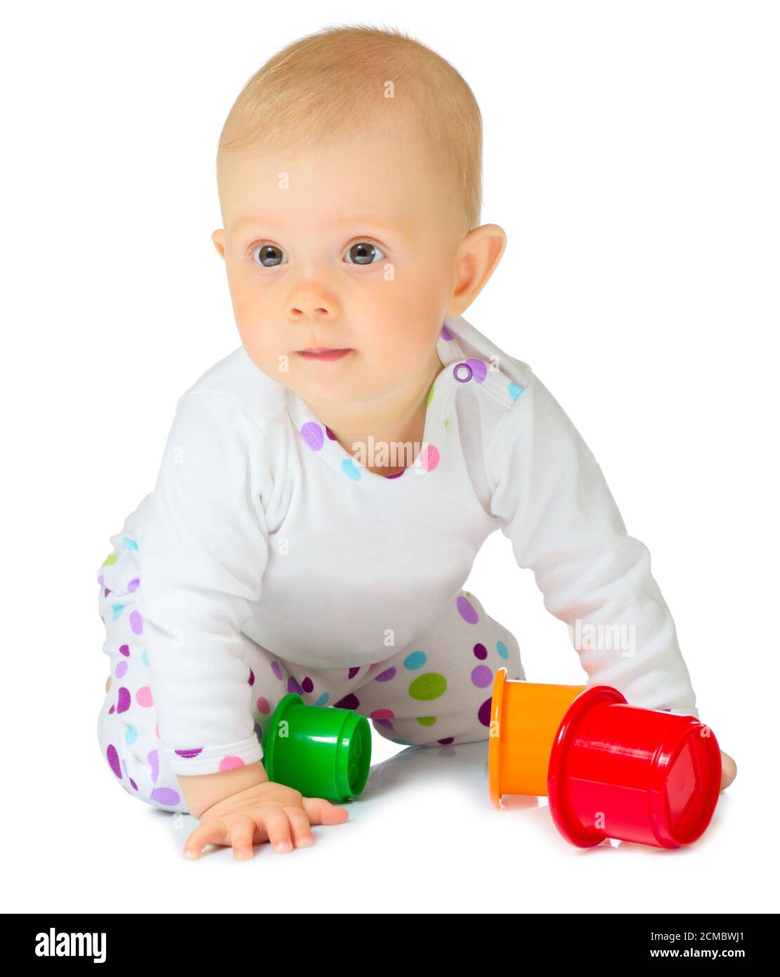 Little baby isolated on white Stock Photo - Alamy