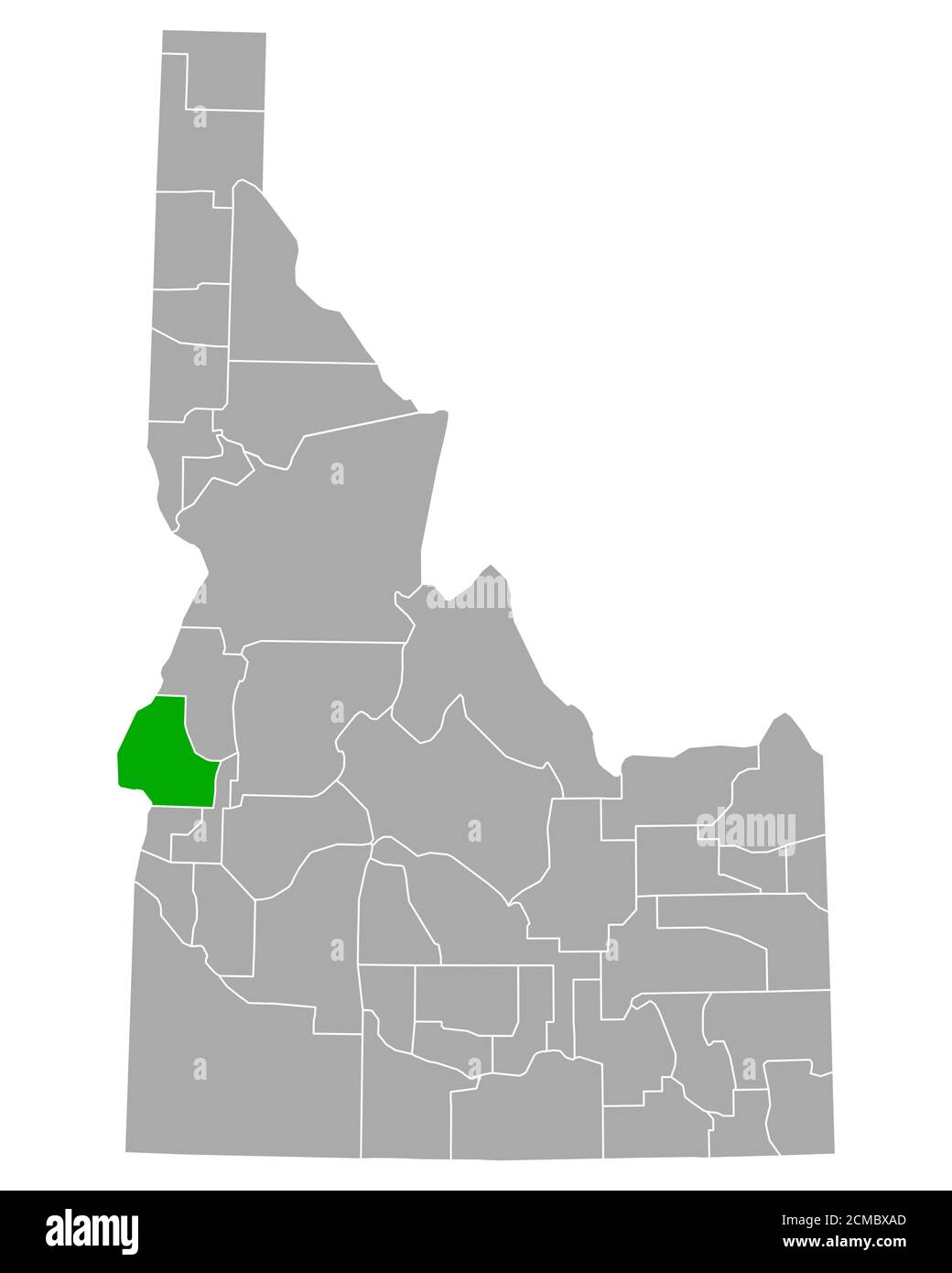 Map of Washington in Idaho Stock Photo - Alamy