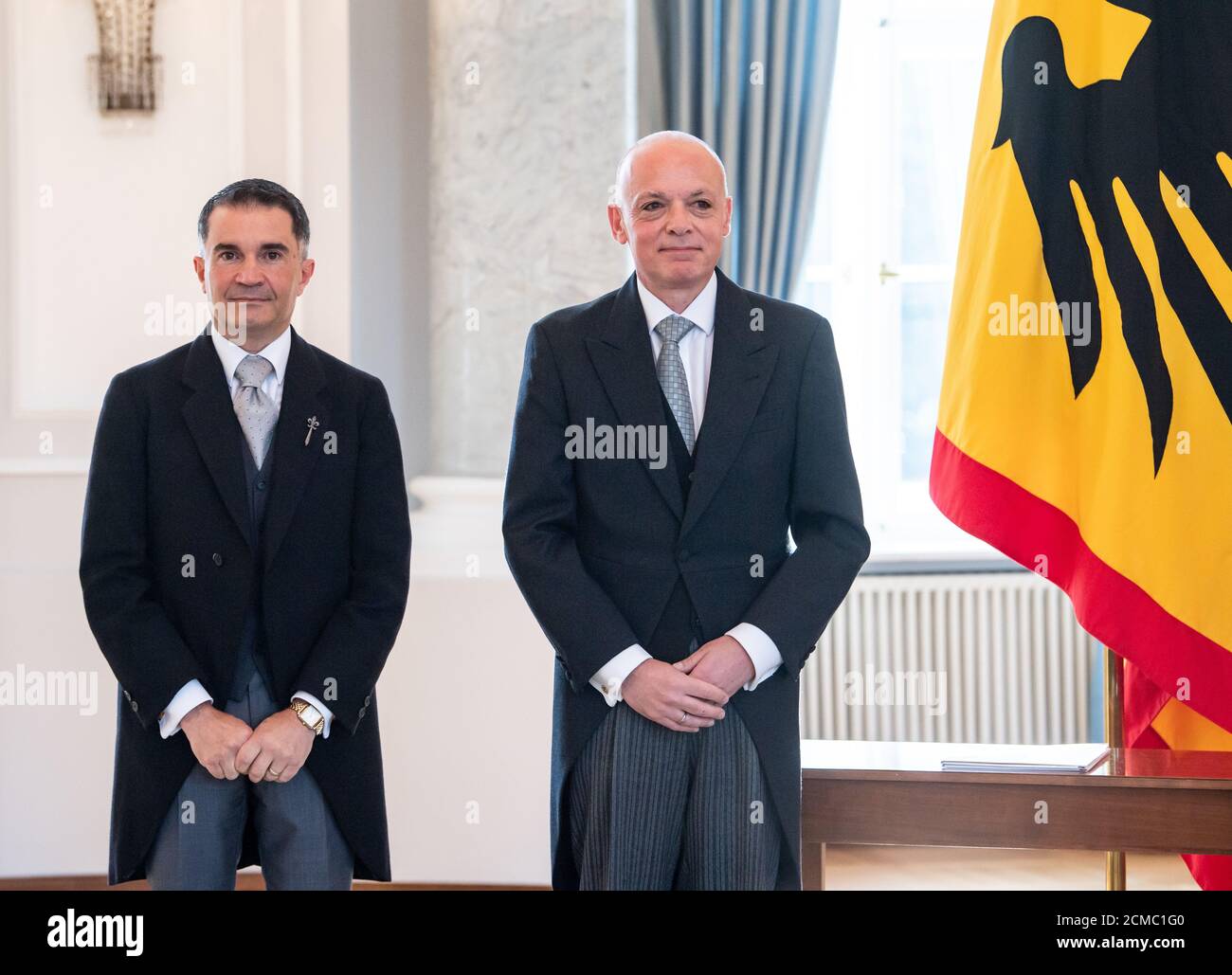 Berlin, Germany. 16th Sep, 2020. Giovanni Xuereb (r), Ambassador of ...