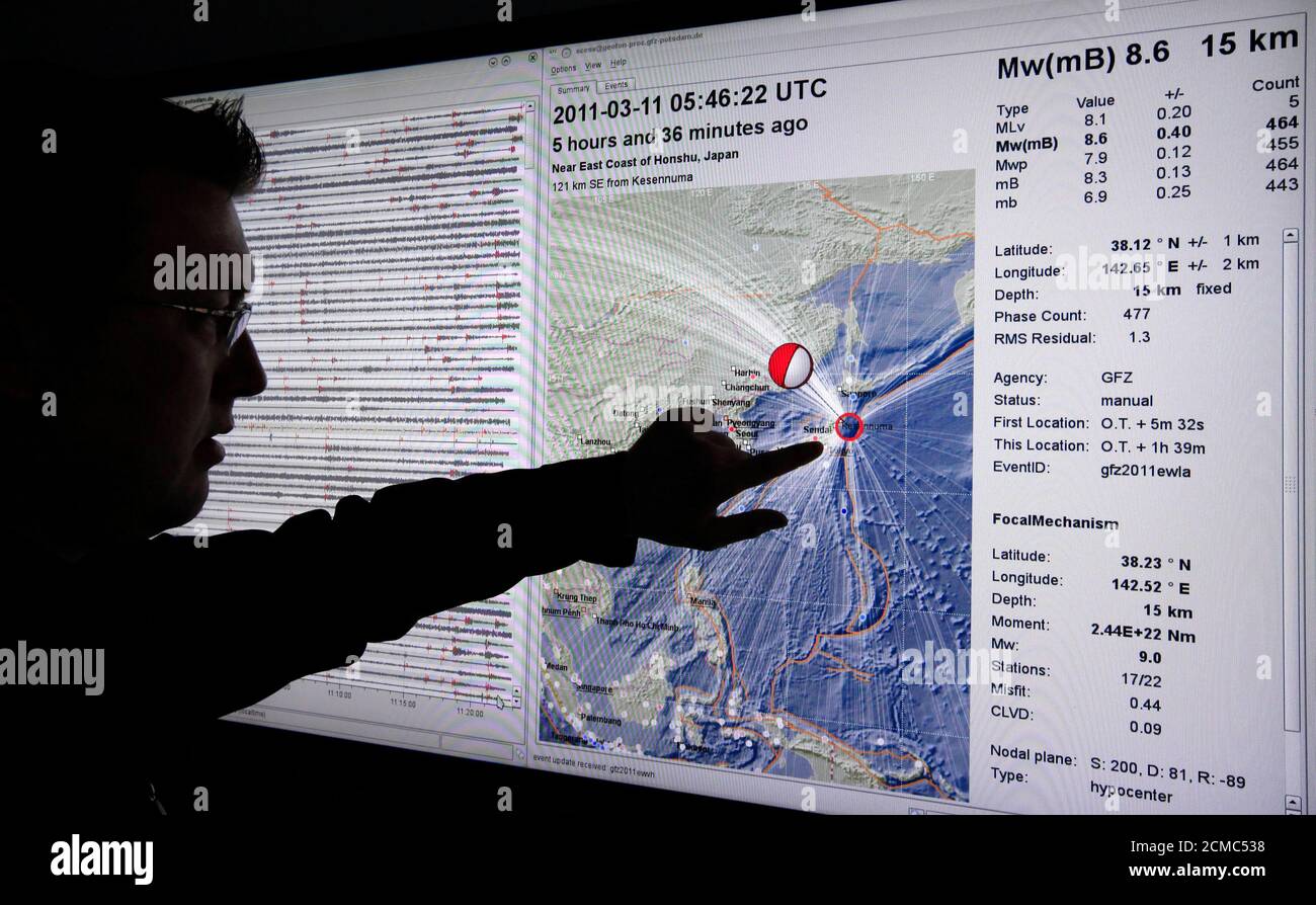 Map shows earthquake hi-res stock photography and images - Alamy