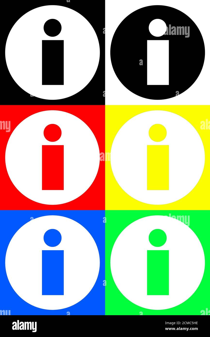 Colorful Information icon Stock Photo - Alamy