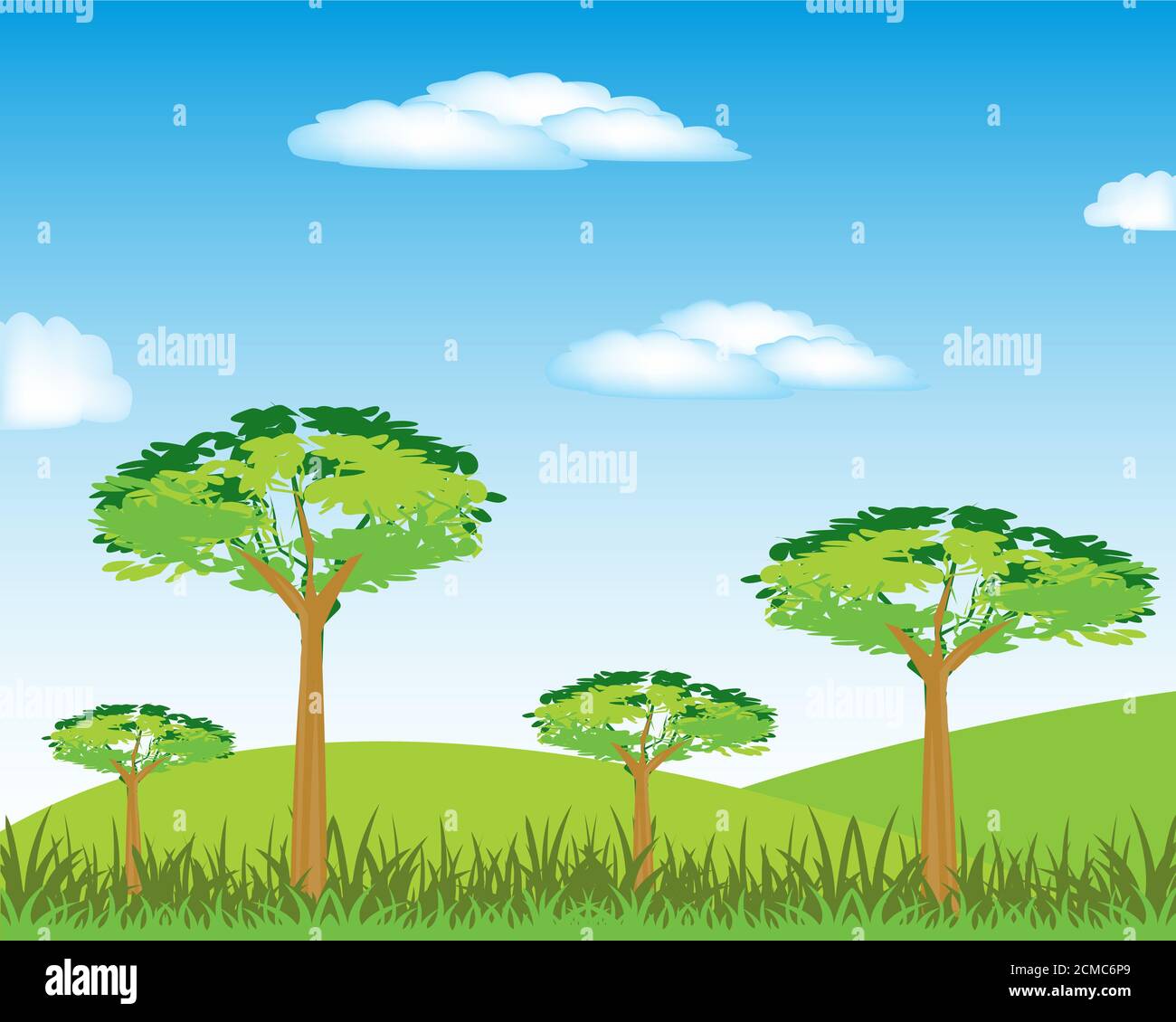 Year landscape with tree Stock Photo - Alamy