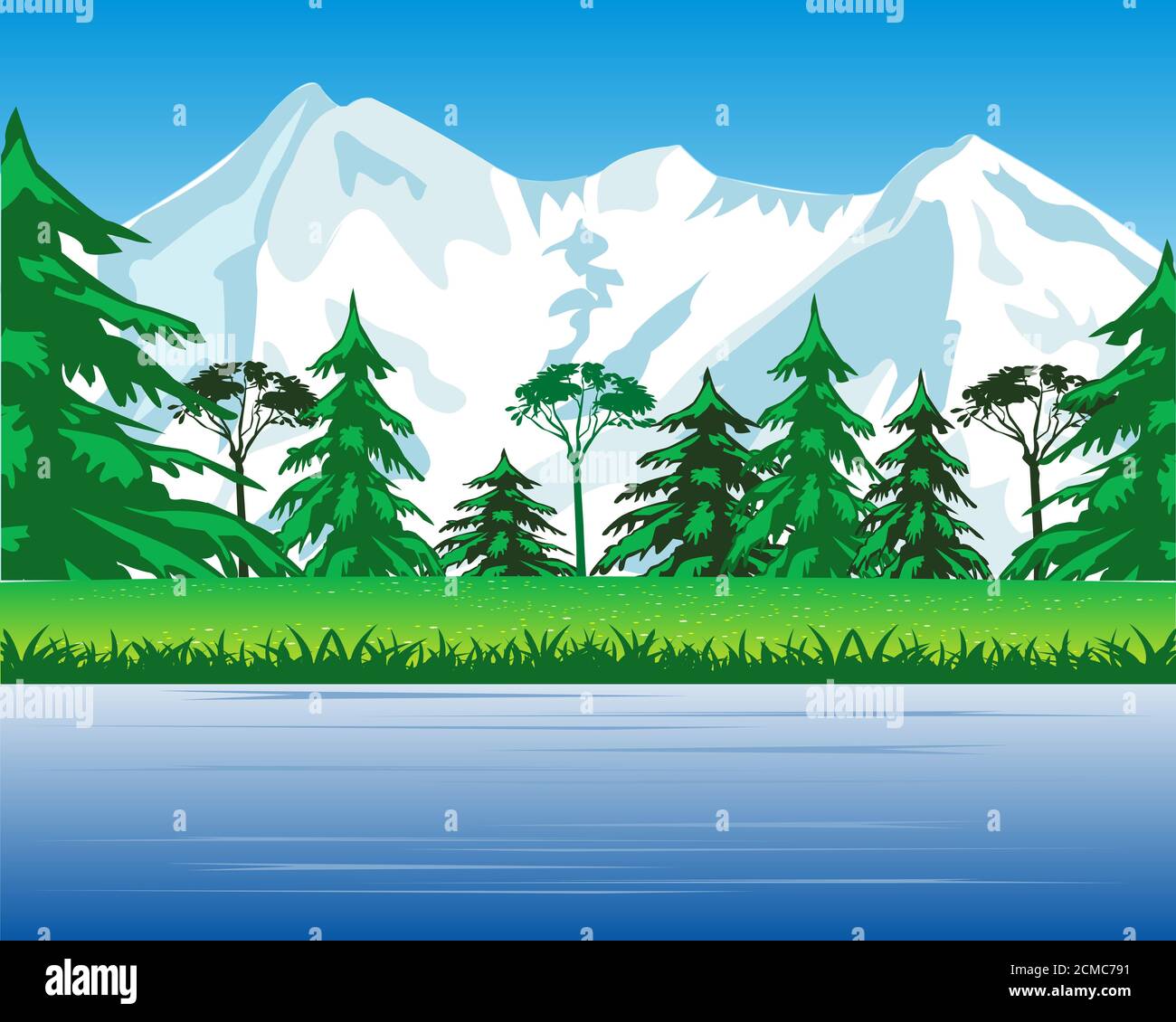 High mountains and riverside Stock Photo - Alamy