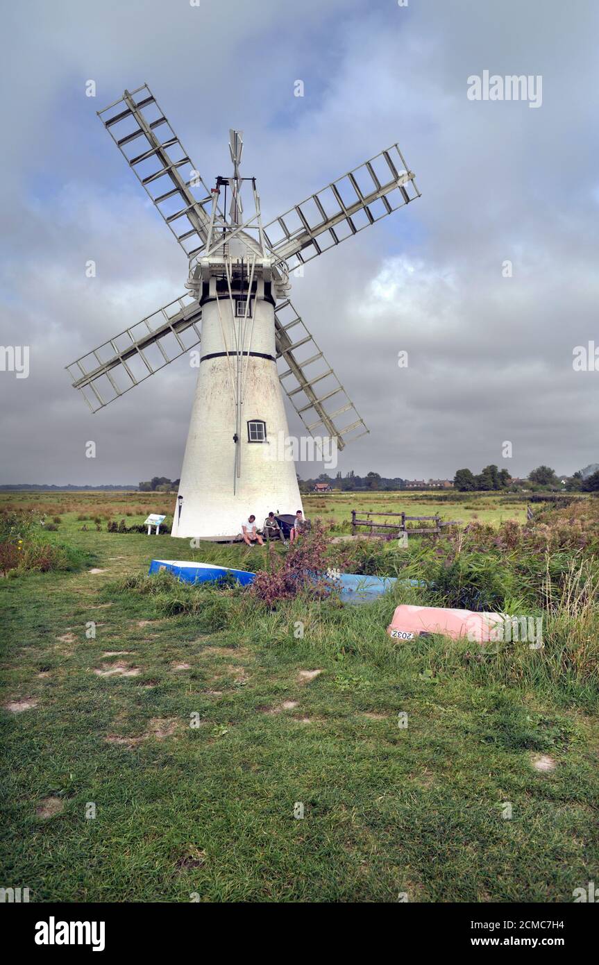 Old norfolk wind pump hi-res stock photography and images - Alamy