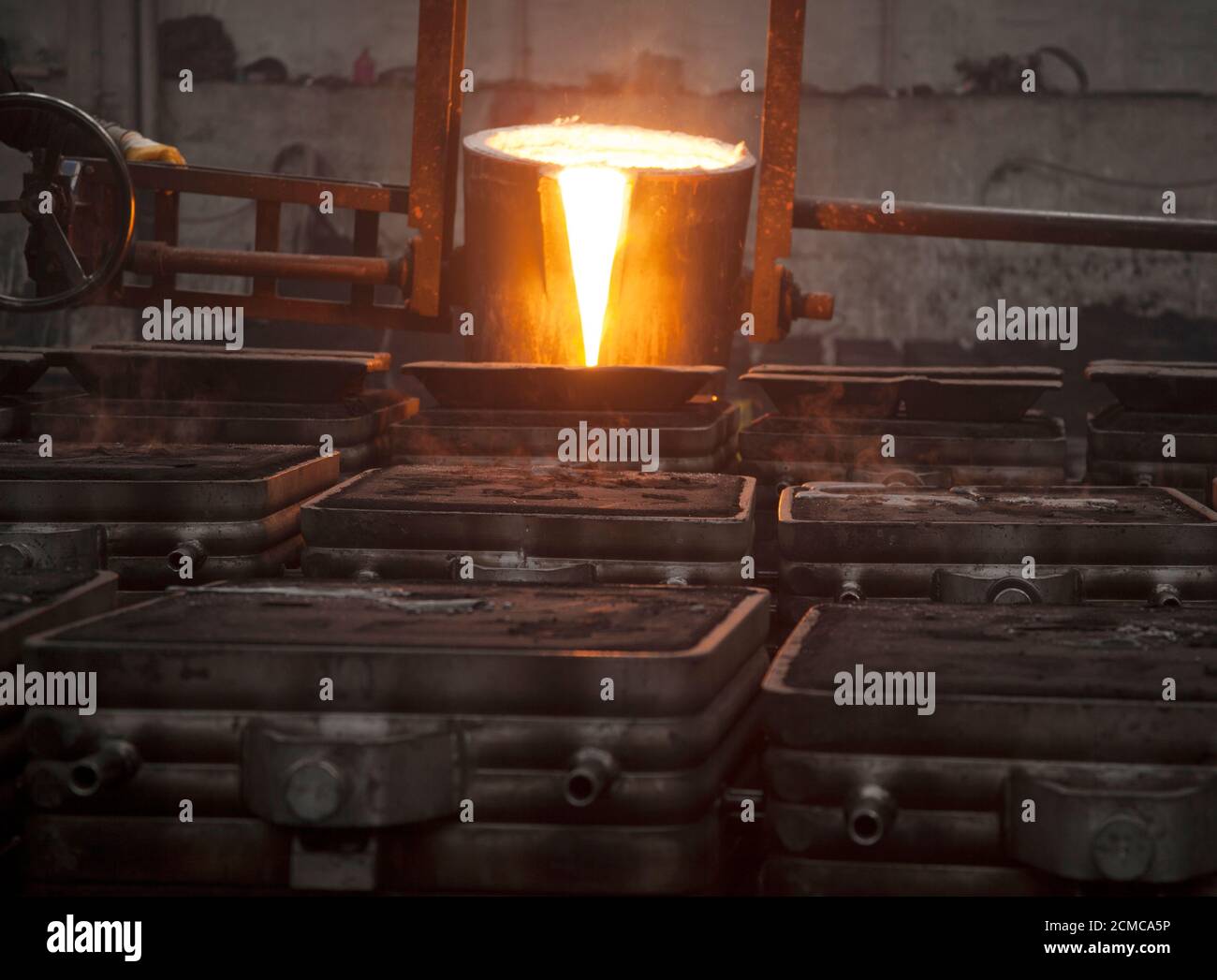 Liquid Molten Steel Industry. Casting, melting, molding and foundry ...