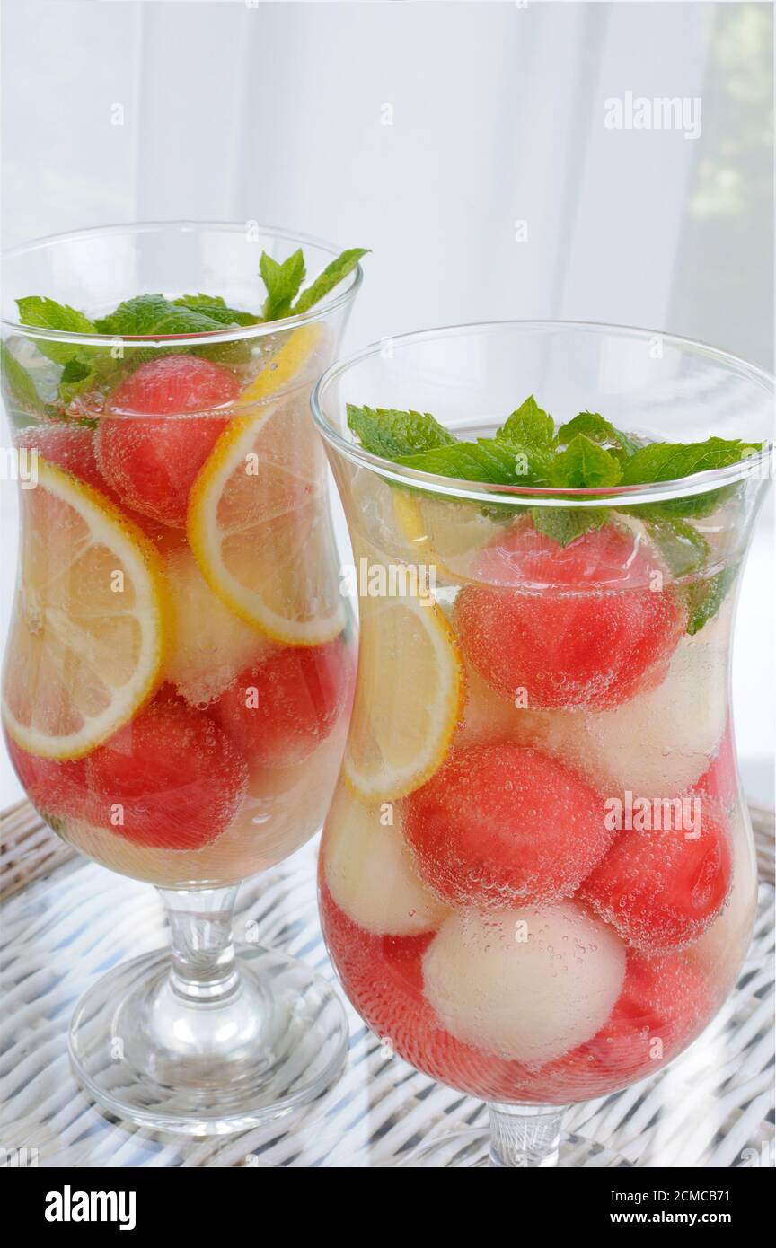 Watermelon melon drink Stock Photo - Alamy