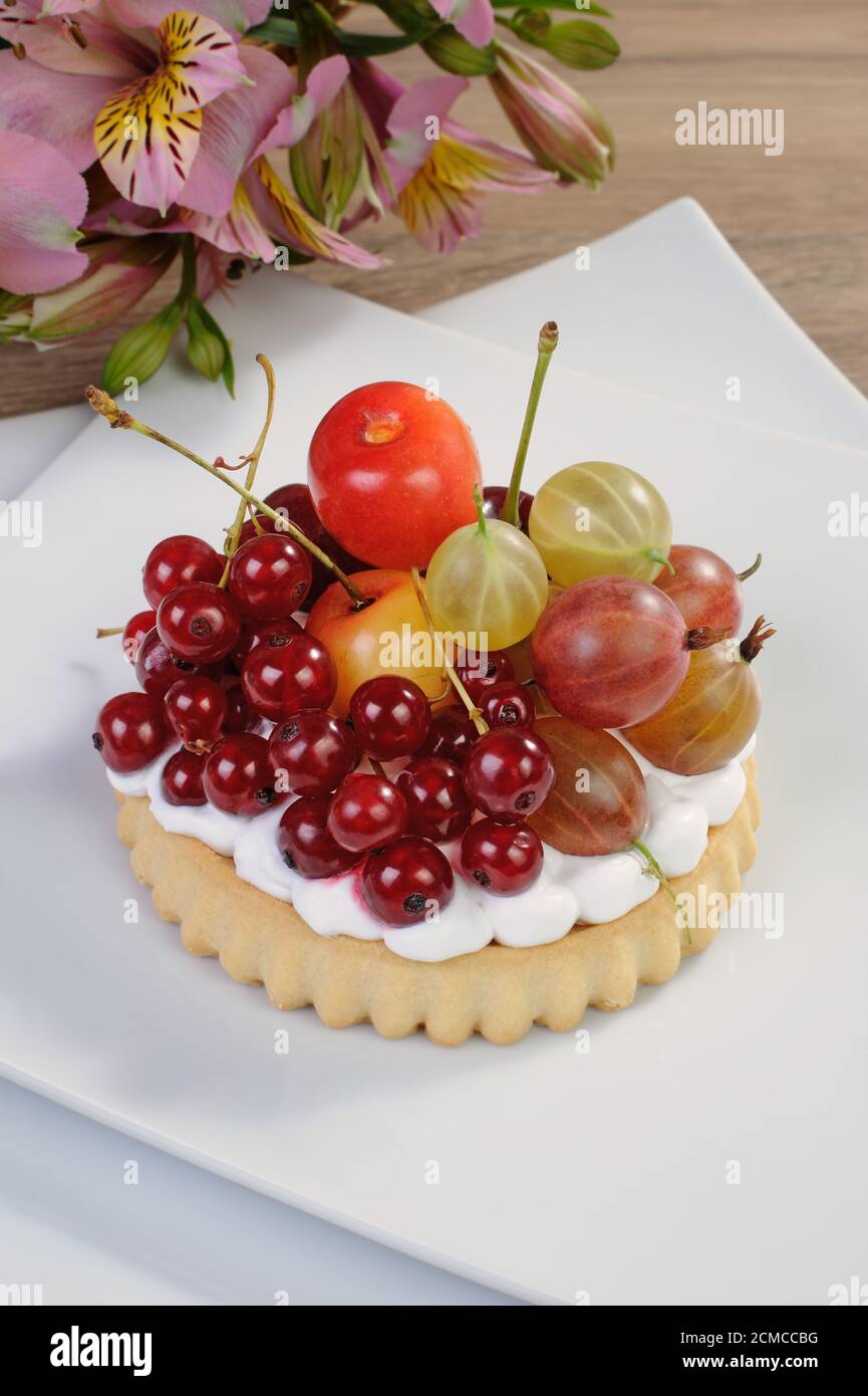 Dessert with fruits Stock Photo - Alamy