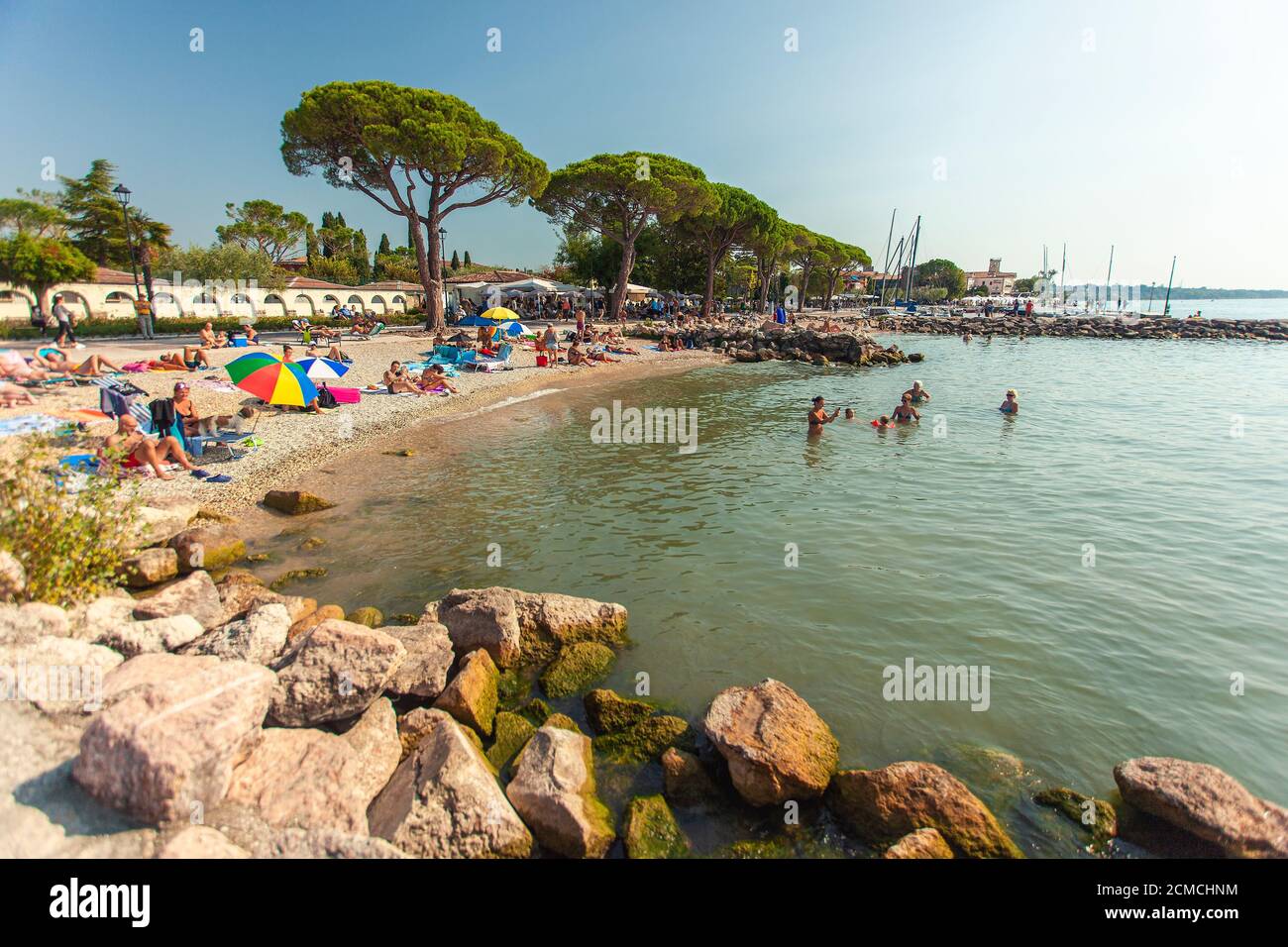 Beach in Garda Lake in Lazise 8 Stock Photo - Alamy