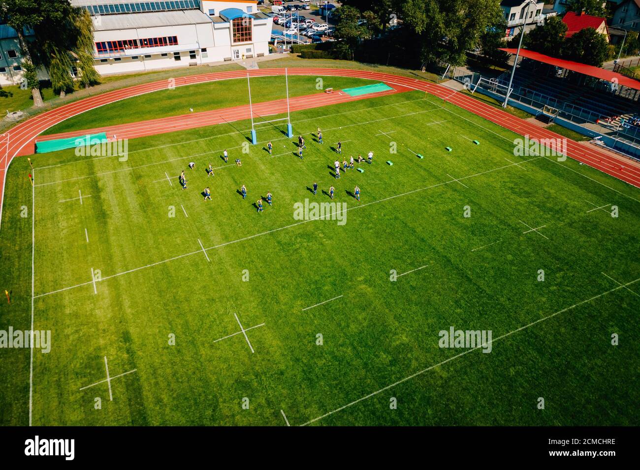 rugby stadium shots from the air Stock Photo - Alamy