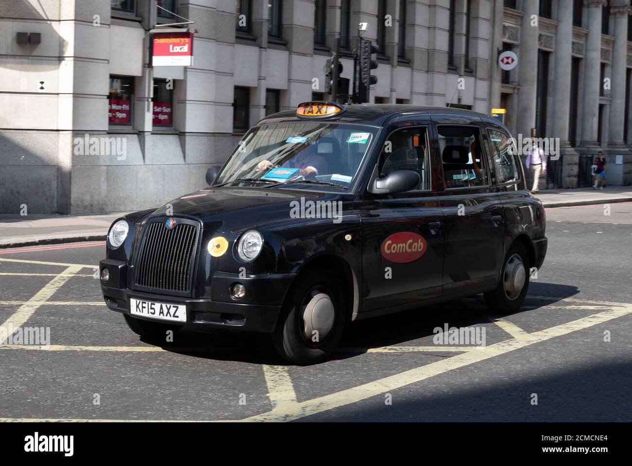 A traditional London Black cab in London Stock Photo - Alamy