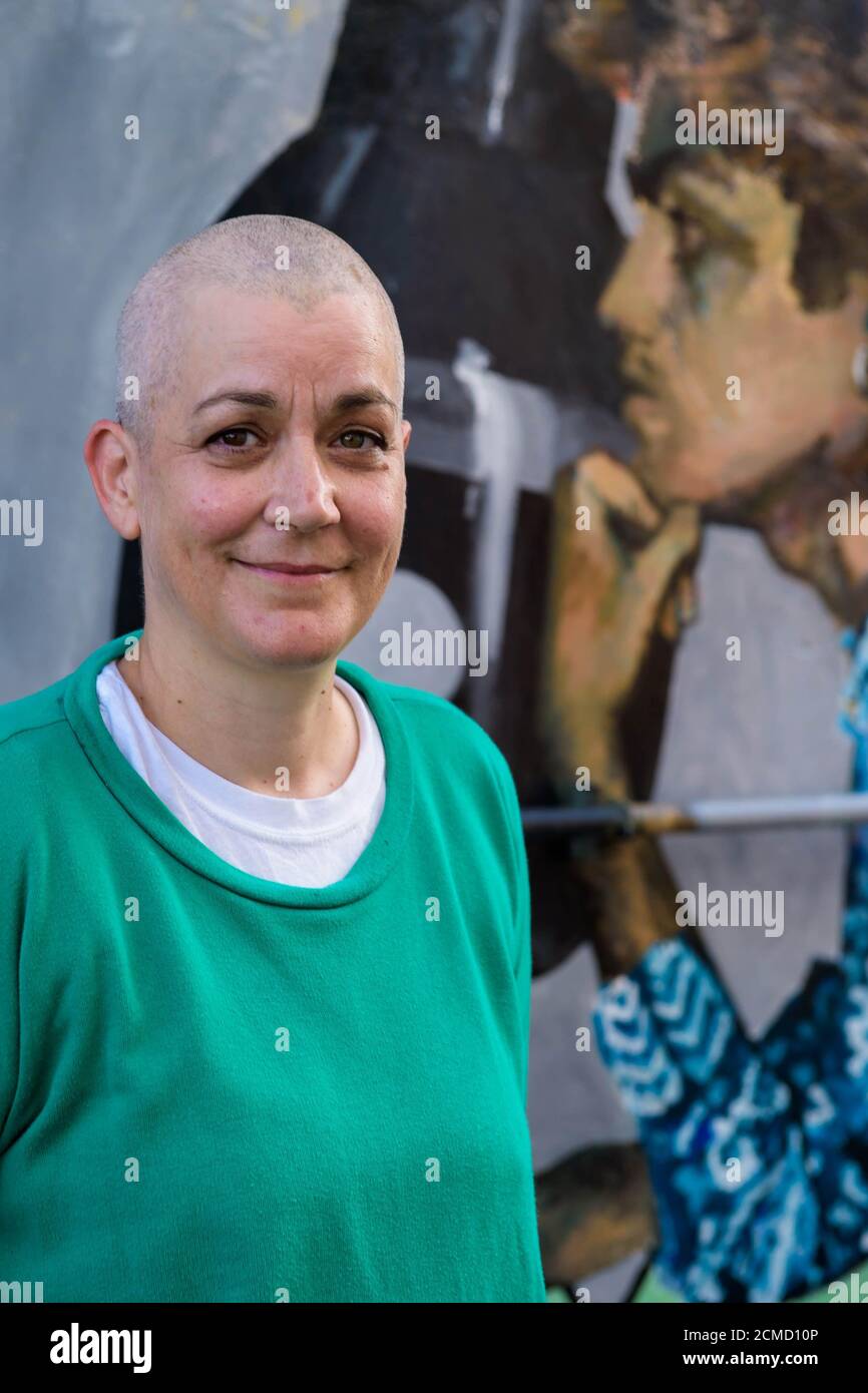 EDITORIAL USE ONLY London-based artist, Dawn Mellor unveils a mural ...