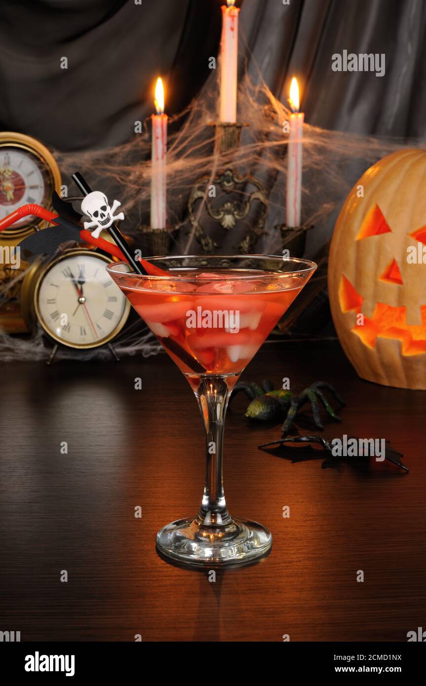 A cocktail with vampire teeth Stock Photo - Alamy