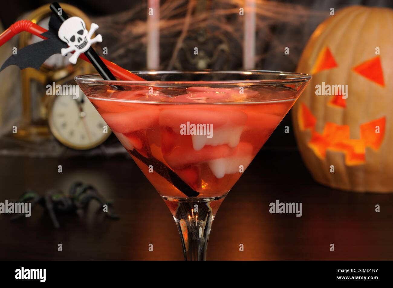 A cocktail with vampire teeth Stock Photo - Alamy