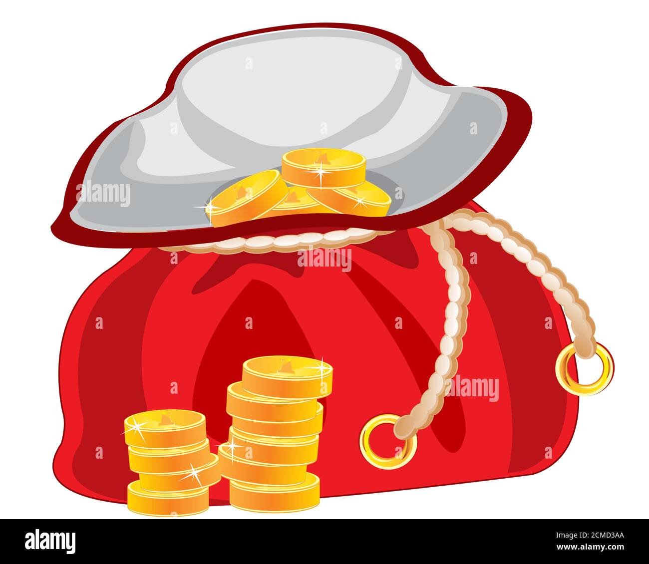Sac with money Stock Photo - Alamy