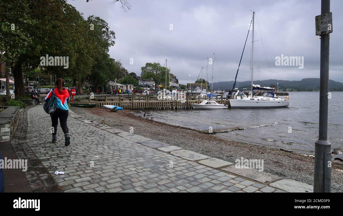 Waterhead Lake Windermere jettys Stock Photo - Alamy