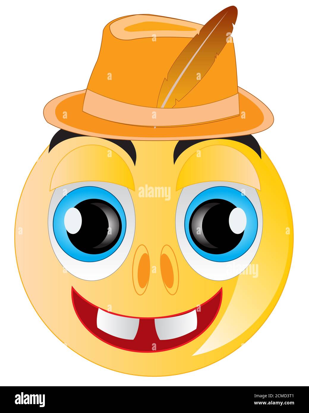 Yellow feather hat Cut Out Stock Images & Pictures - Alamy