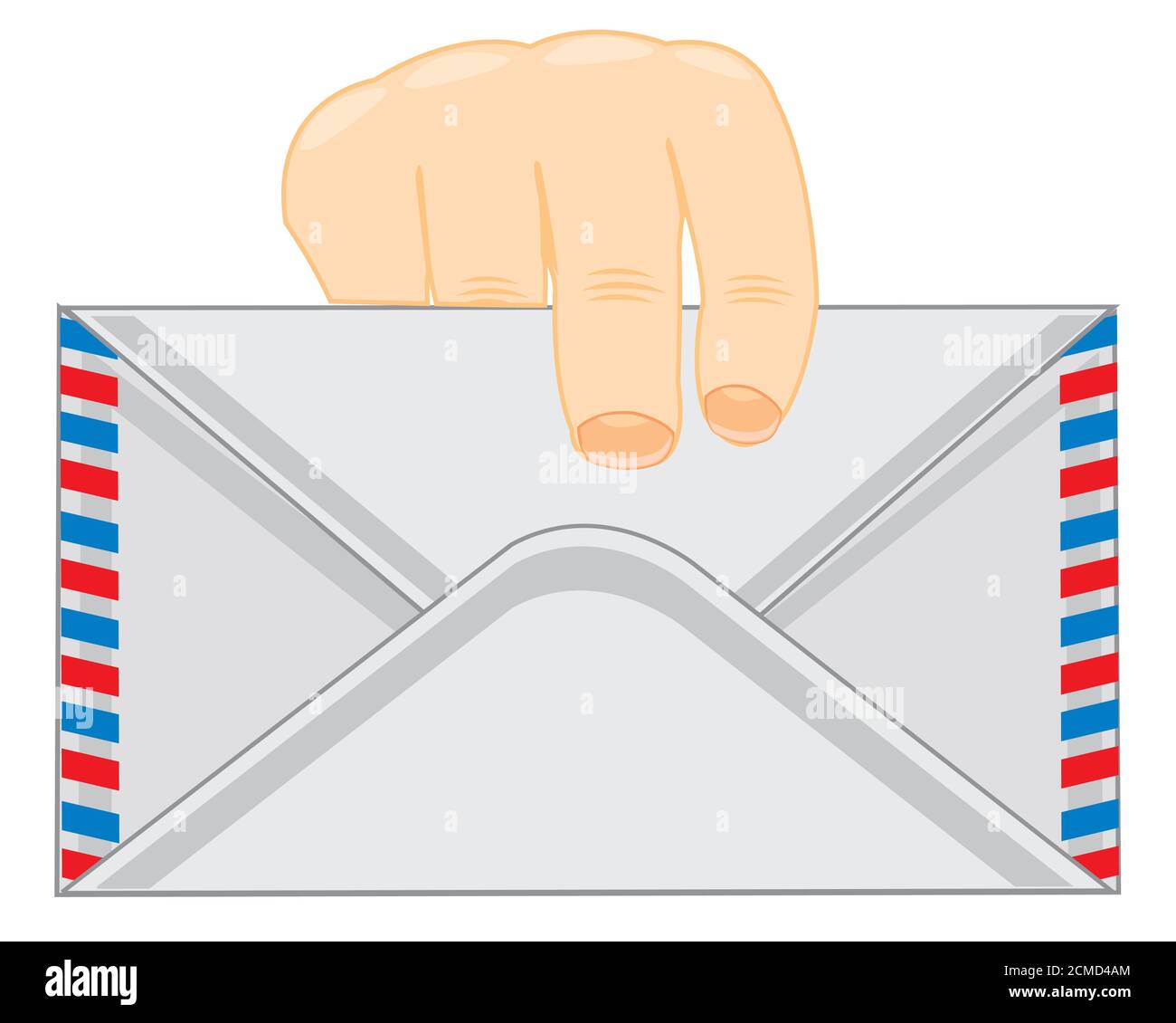 Envelope letter in hand Cut Out Stock Images & Pictures - Alamy