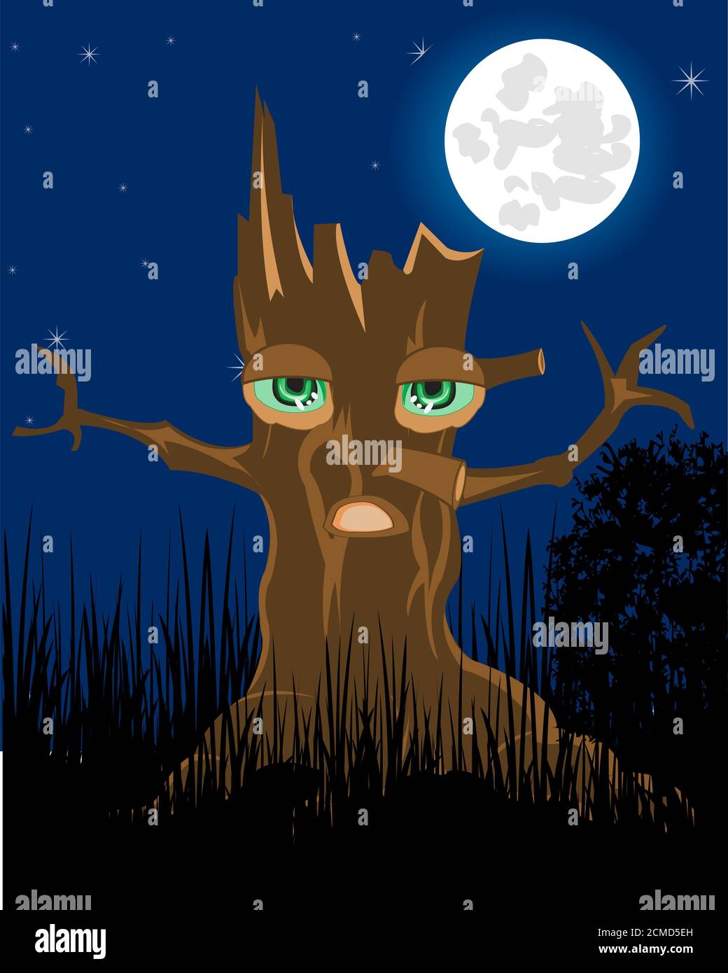 Tree stump cartoon hi-res stock photography and images - Alamy