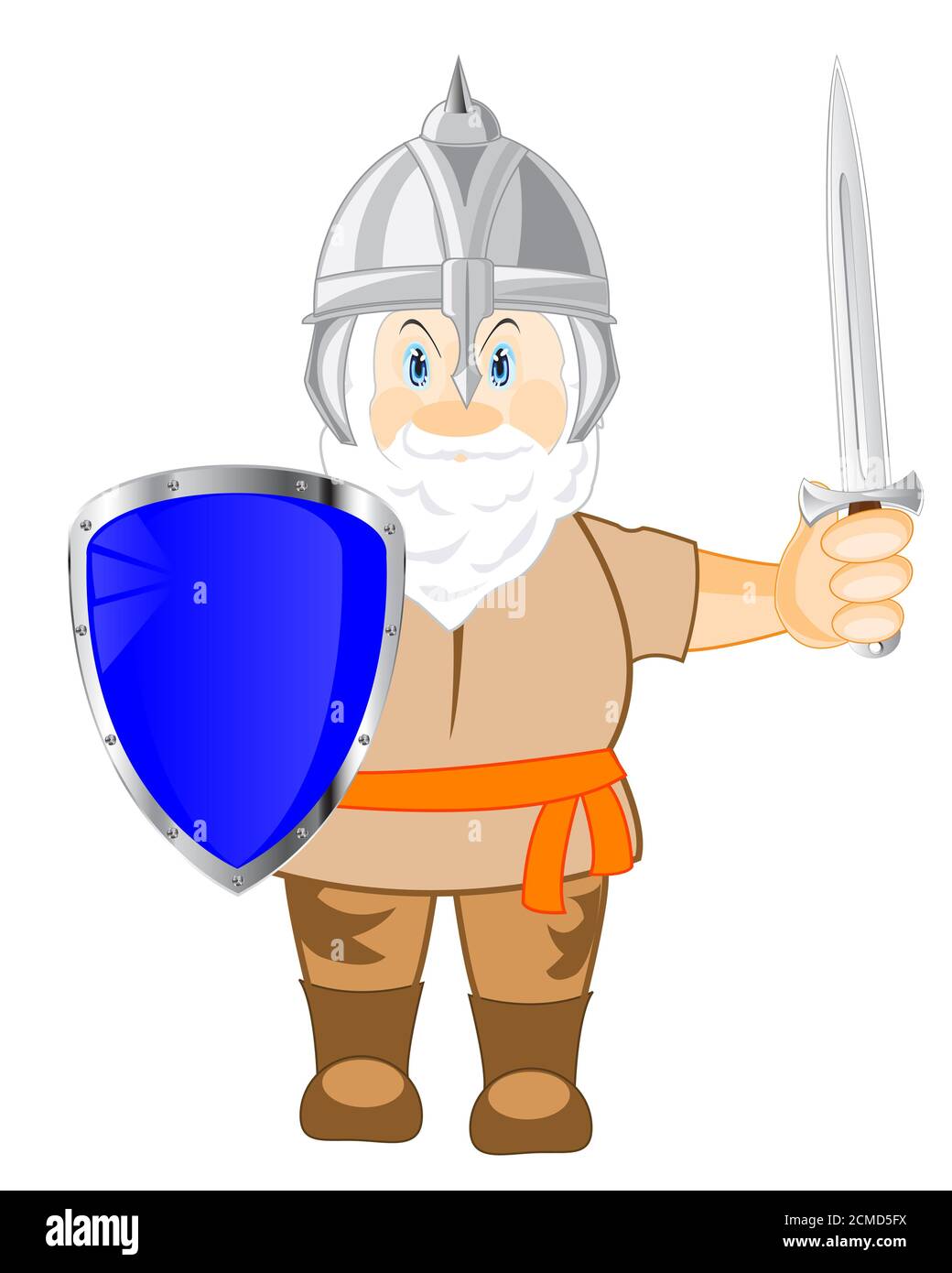 Medieval warrior with weapon Stock Photo - Alamy