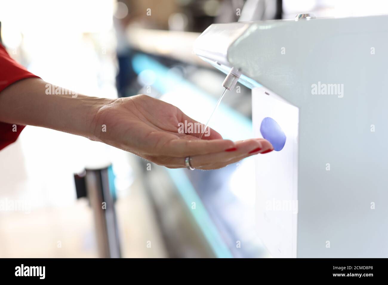 Non-contact device for killing infection in public place Stock Photo ...