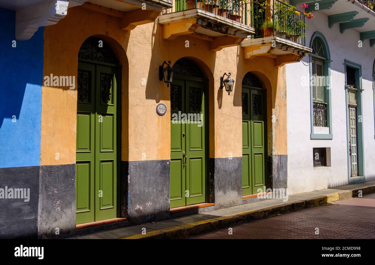 PANAMA CIT, PANAMA - Feb 24, 2020: Colors and architecture of the ...