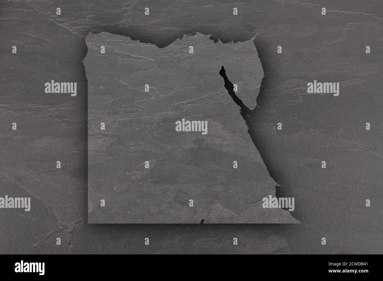 Map of Egypt on dark slate Stock Photo - Alamy