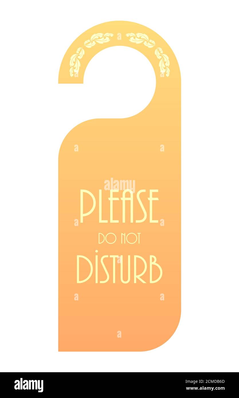 do not disturb door hanger Stock Photo - Alamy