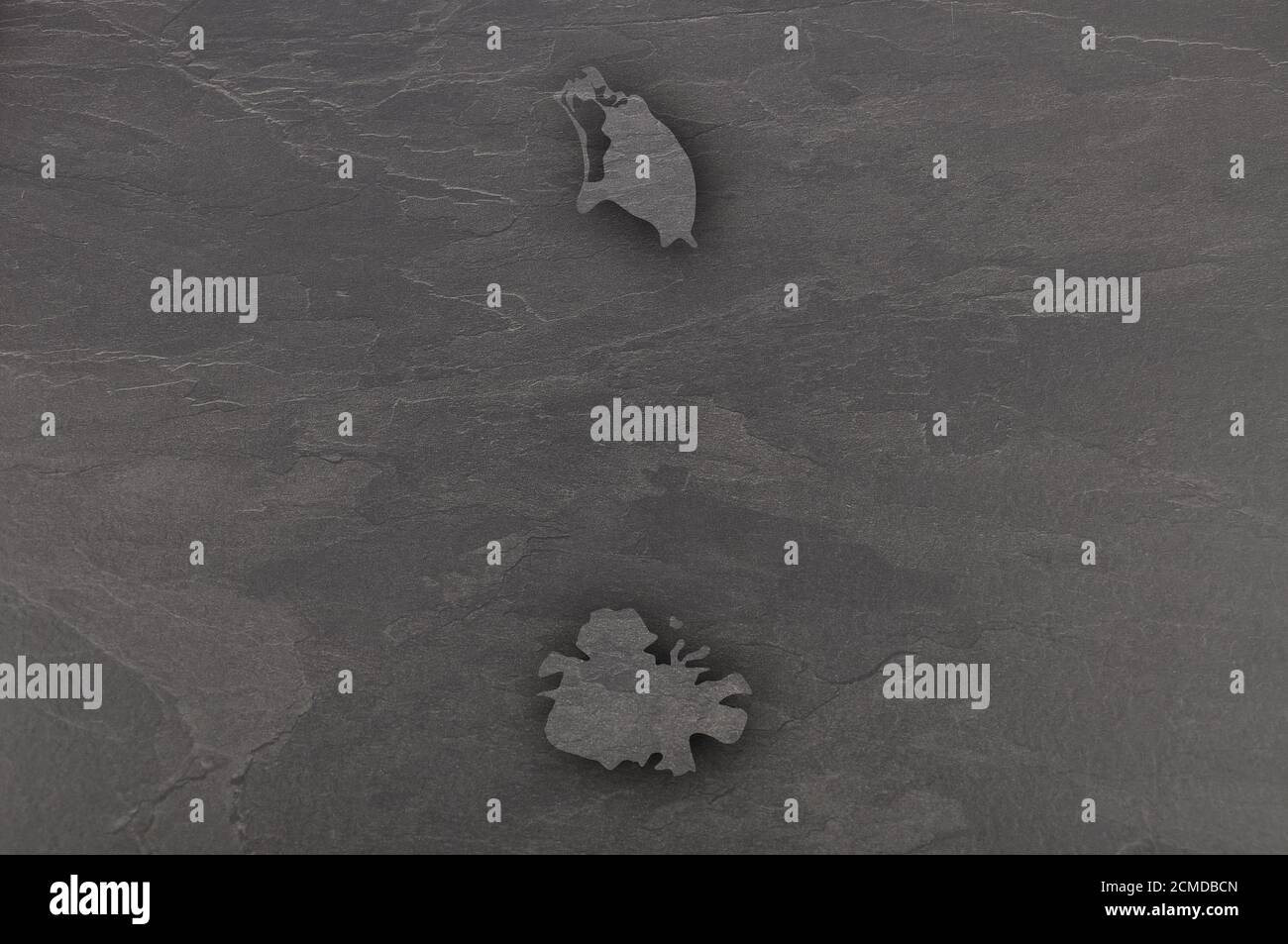 Map of Antigua and Barbuda on dark slate Stock Photo - Alamy