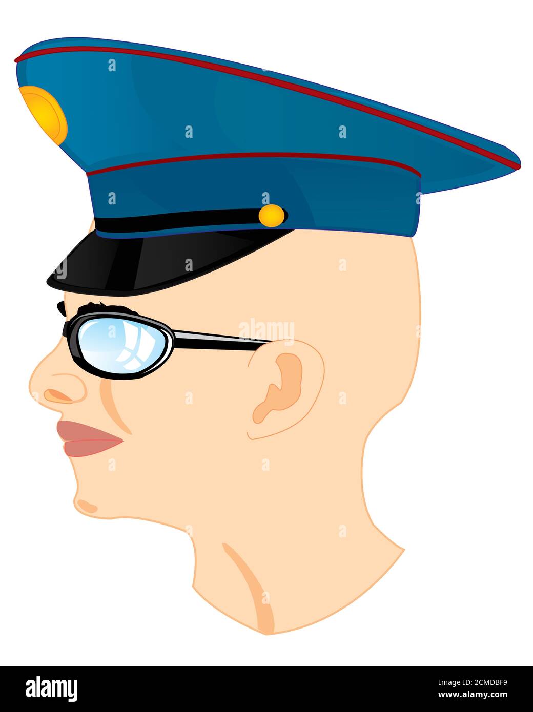 Man in service cap Stock Photo - Alamy