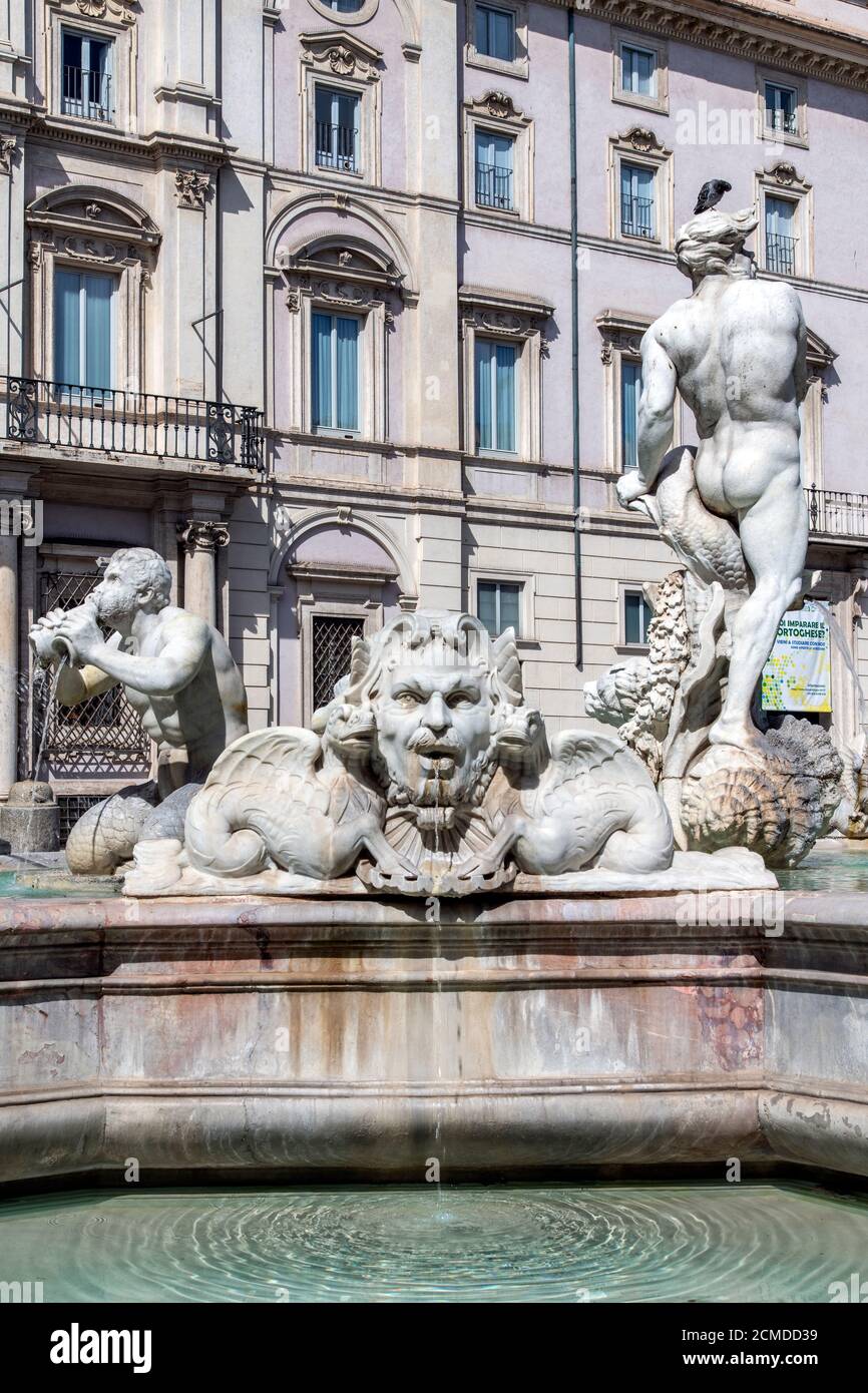 Lazio roma piazza navona fontana del moro hi-res stock photography and ...